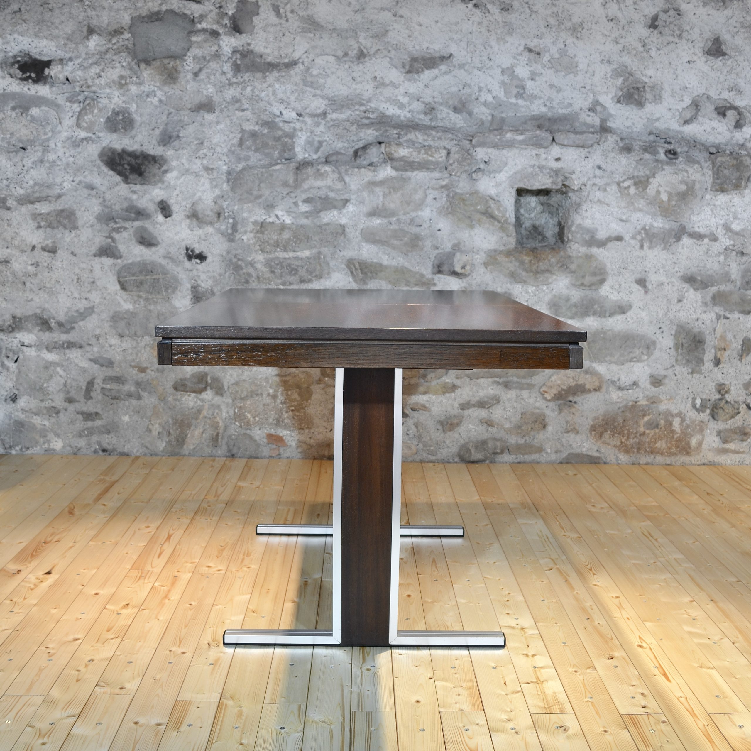Table en palissandre et aluminium, ASCH, Suisse, 1960's | lalmachine ...